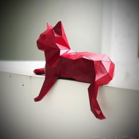 Gato 3D cortar y montar