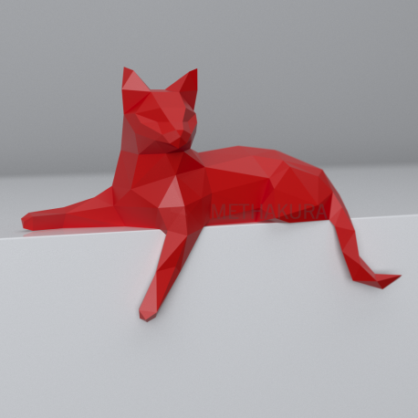 Gato 3D cortar y montar